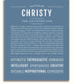 Christy | Name Art Print – Name Stories