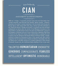 Cian | Name Art Print – Name Stories