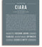 Ciara Personalized Name Meaning Art Prints – Name Stories