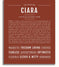 Ciara | Name Art Print – Name Stories