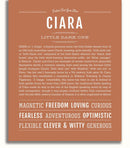 Ciara Personalized Name Meaning Art Prints – Name Stories