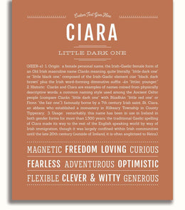 Ciara | Name Art Print – Name Stories