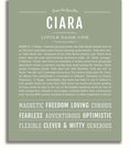 Ciara | Name Art Print – Name Stories