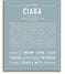 Ciara | Name Art Print – Name Stories