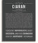 Ciaran Personalized Name Meaning Art Prints – Name Stories