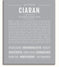 Ciaran Personalized Name Meaning Art Prints – Name Stories