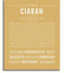 Ciaran Personalized Name Meaning Art Prints – Name Stories