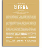 Cierra | Name Art Print – Name Stories