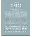 Cierra | Name Art Print – Name Stories