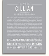 Cillian Personalized Name Meaning Art Prints – Name Stories