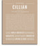 Cillian Personalized Name Meaning Art Prints – Name Stories