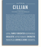 Cillian Personalized Name Meaning Art Prints – Name Stories