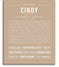 Cindy | Name Art Print – Name Stories