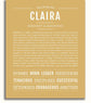 Claira | Name Art Print – Name Stories