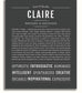 Claire | Name Art Print – Name Stories