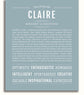 Claire | Name Art Print – Name Stories