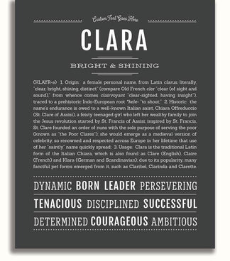 Clara | Name Art Print – Name Stories
