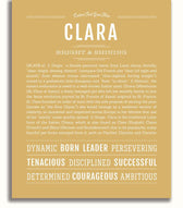 Clara Personalized Name Meaning Art Prints – Name Stories