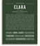 Clara Personalized Name Meaning Art Prints – Name Stories