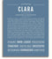 Clara Personalized Name Meaning Art Prints – Name Stories