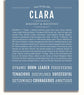 Clara | Name Art Print – Name Stories