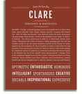 Clare | Name Art Print – Name Stories