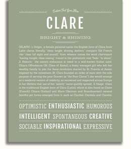 Clare | Name Art Print – Name Stories