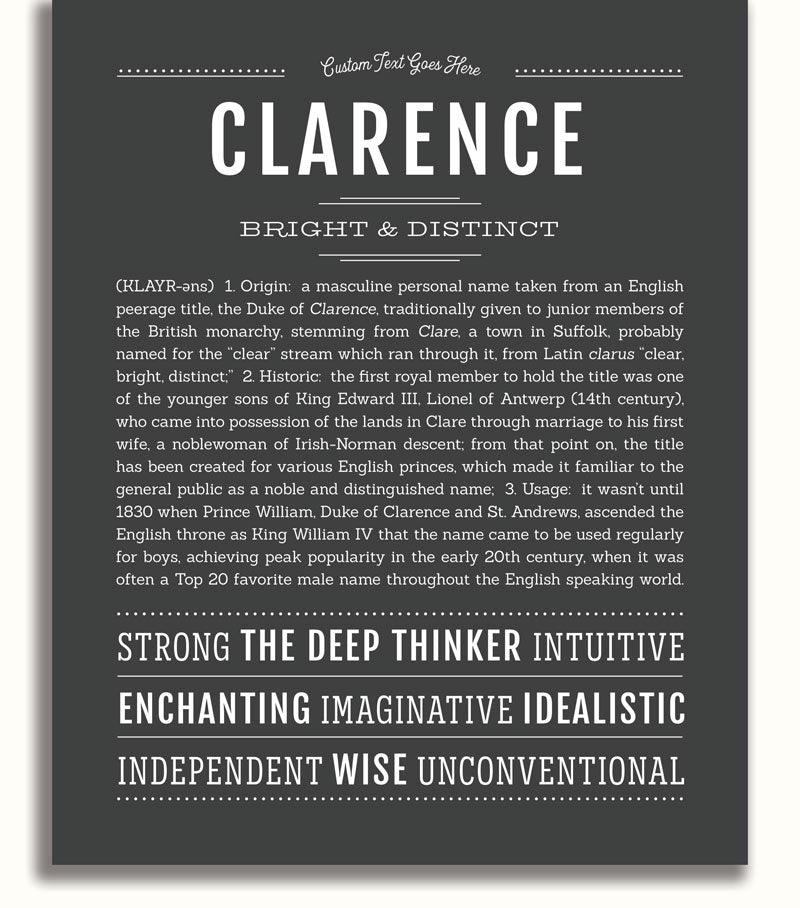 Clarence | Name Art Print – Name Stories