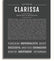 Clarissa | Name Art Print – Name Stories