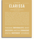 Clarissa | Name Art Print – Name Stories