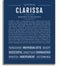 Clarissa Personalized Name Meaning Art Prints – Name Stories