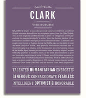 Clark (male) | Name Art Print – Name Stories