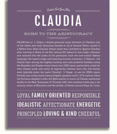 Claudia | Name Art Print – Name Stories