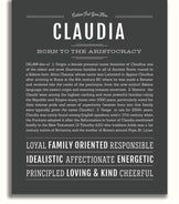 Claudia | Name Art Print – Name Stories
