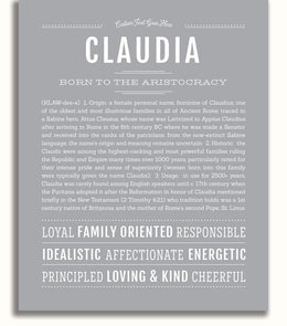 Claudia | Name Art Print – Name Stories