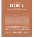 Claudia | Name Art Print – Name Stories