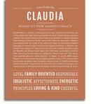 Claudia | Name Art Print – Name Stories