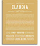 Claudia | Name Art Print – Name Stories