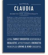 Claudia Personalized Name Meaning Art Prints – Name Stories