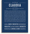 Claudia Personalized Name Meaning Art Prints – Name Stories