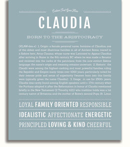 Claudia | Name Art Print – Name Stories