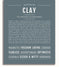 Clay Personalized Name Meaning Art Prints – Name Stories