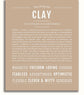 Clay Personalized Name Meaning Art Prints – Name Stories
