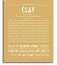 Clay Personalized Name Meaning Art Prints – Name Stories