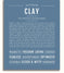 Clay Personalized Name Meaning Art Prints – Name Stories