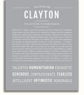 Clayton | Name Art Print – Name Stories