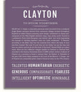 Clayton | Name Art Print – Name Stories