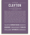 Clayton | Name Art Print – Name Stories