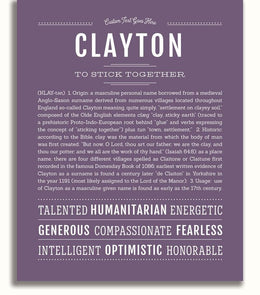 Clayton | Name Art Print – Name Stories