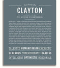 Clayton | Name Art Print – Name Stories